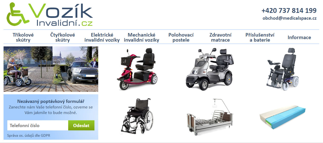 Elektrický pohon invalidního vozíku | Vozík Invalidní.cz